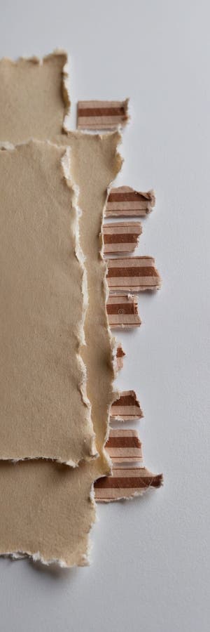 Torn Paper Edges with Layered Strips and Rough Textured Details Stock ...