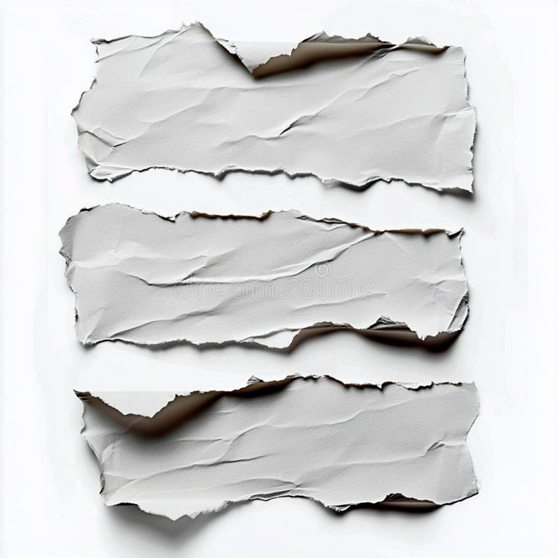 Torn Paper Edges Textures for Design Elements and Grunge Effects on ...