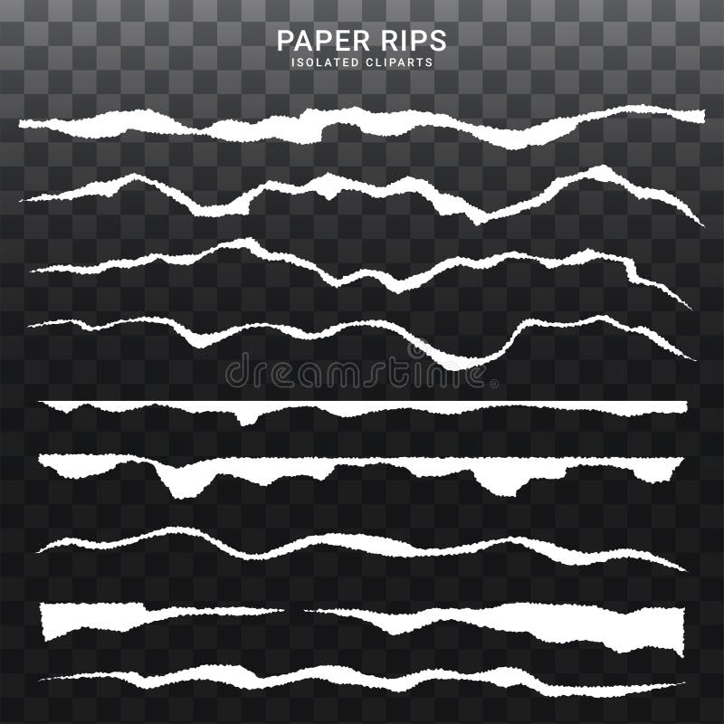 Torn Paper Edges. Vector Illustration Stock Vector - Illustration of ...