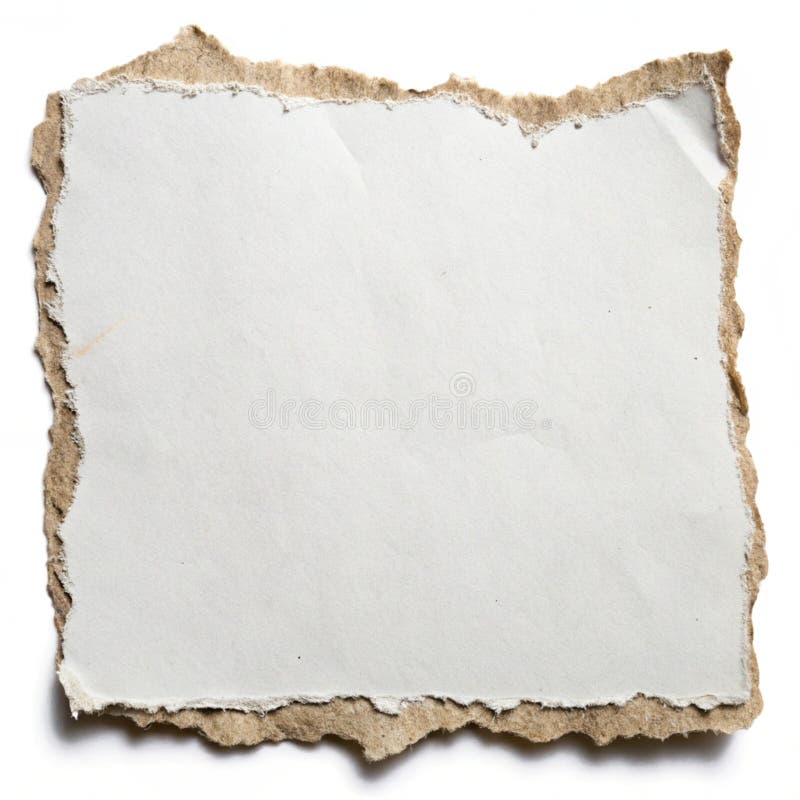 Torn Paper Effect Isolated on White Background Stock Illustration ...