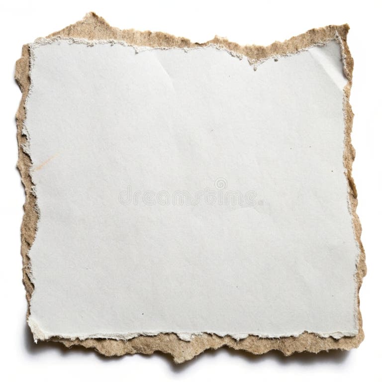 Torn Paper Effect Isolated on White Background Stock Illustration ...