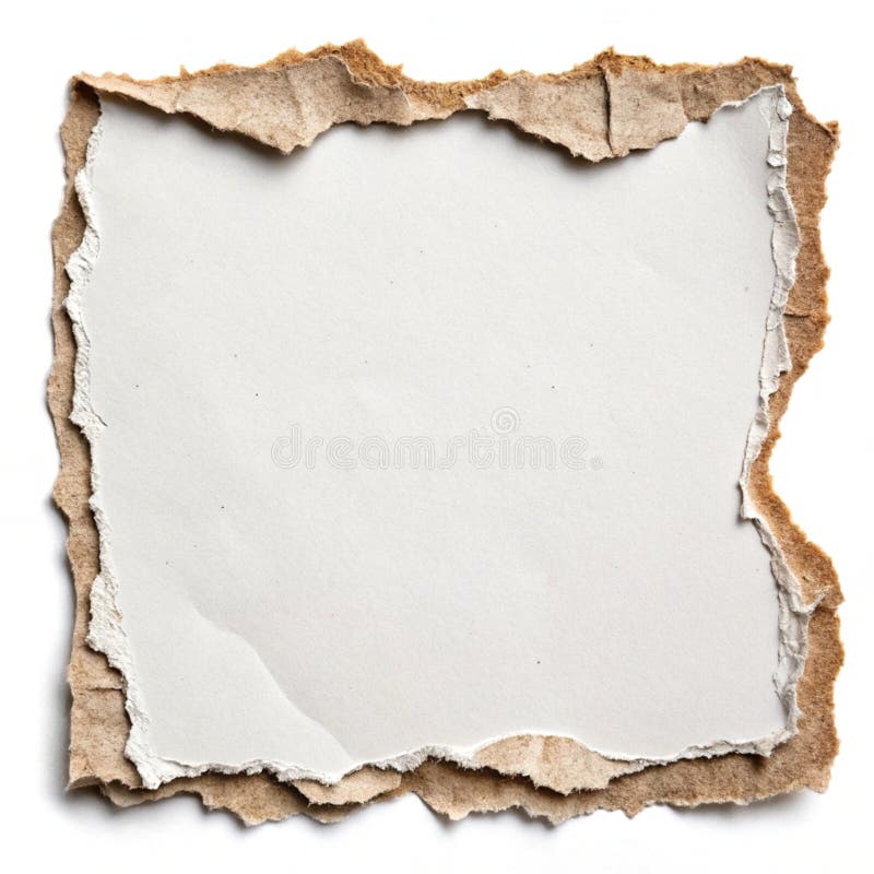 Torn Paper Effect Isolated on White Background Stock Illustration ...