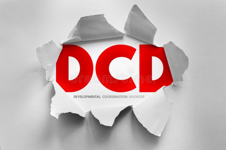 Torn Paper Effect Revealing the Acronym DCD, Representing Developmental ...