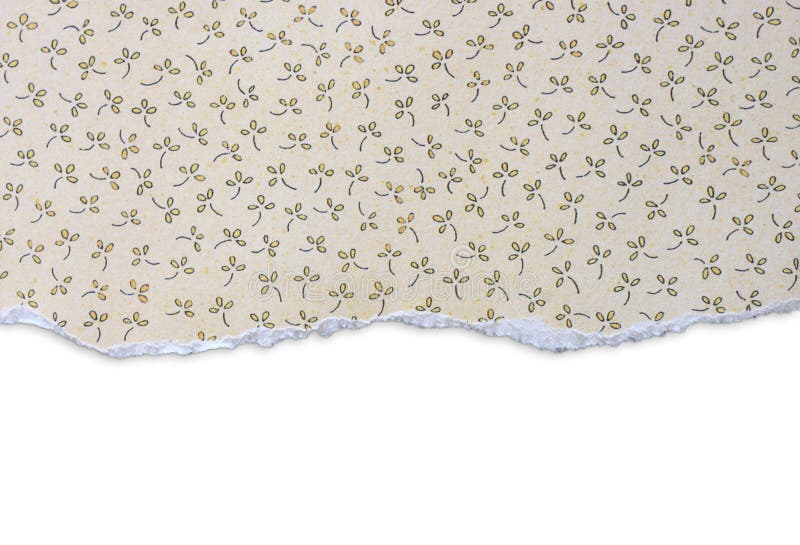 Torn Paper Element Isolated on White Stock Image - Image of pattern ...
