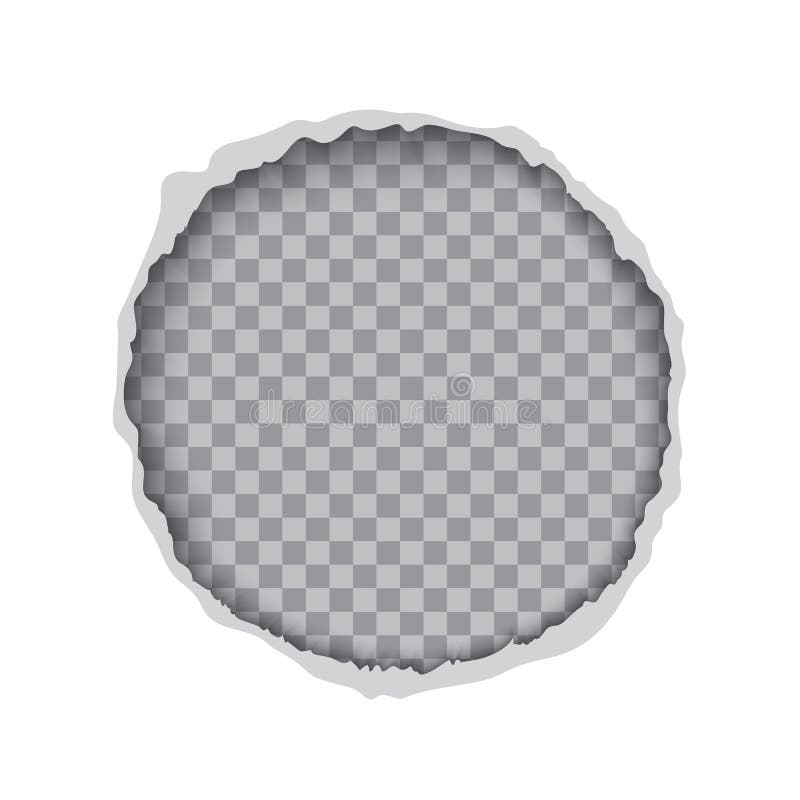Torn Paper Frame Vector Template Stock Vector - Illustration of circle ...