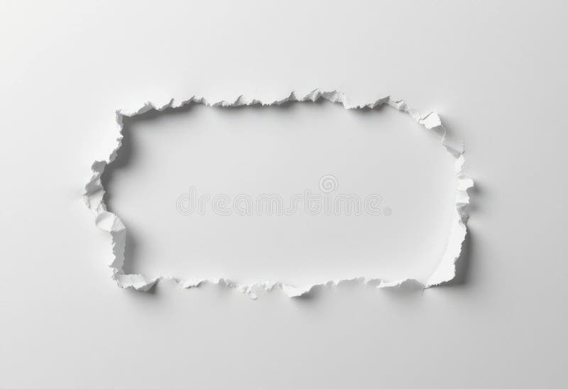 Torn Paper Frame White Backdrop with Space Inside for Text Stock ...