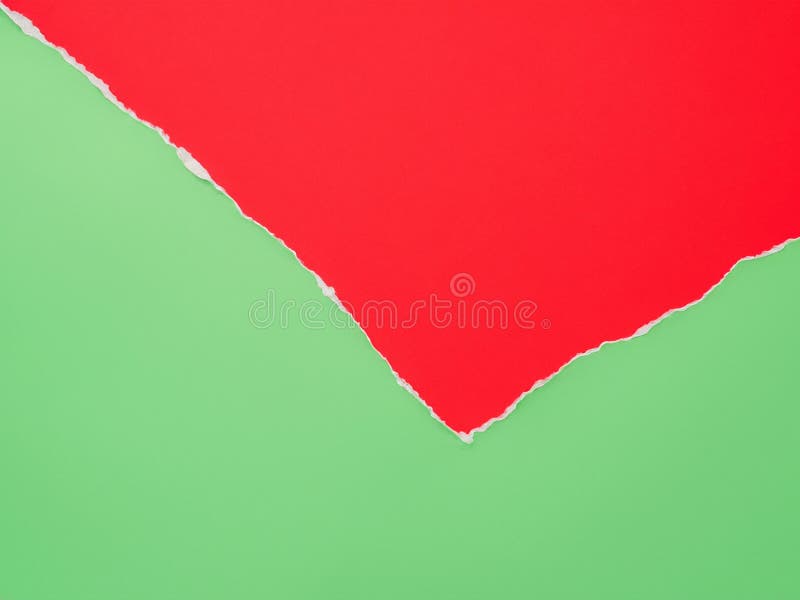 Torn Paper on Green Background. Top View Stock Photo - Image of texture ...