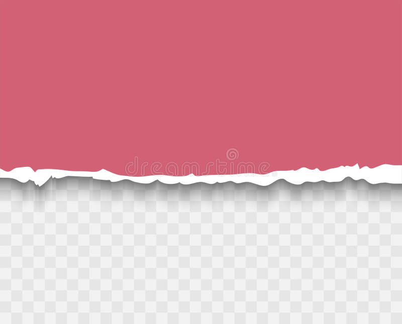 Torn Paper with Ripped Edges and Soft Shadow Isolated on Transparent ...