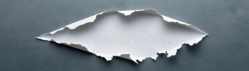 Torn Paper with Hole, Abstract Background of Breakthrough, Damage, or ...