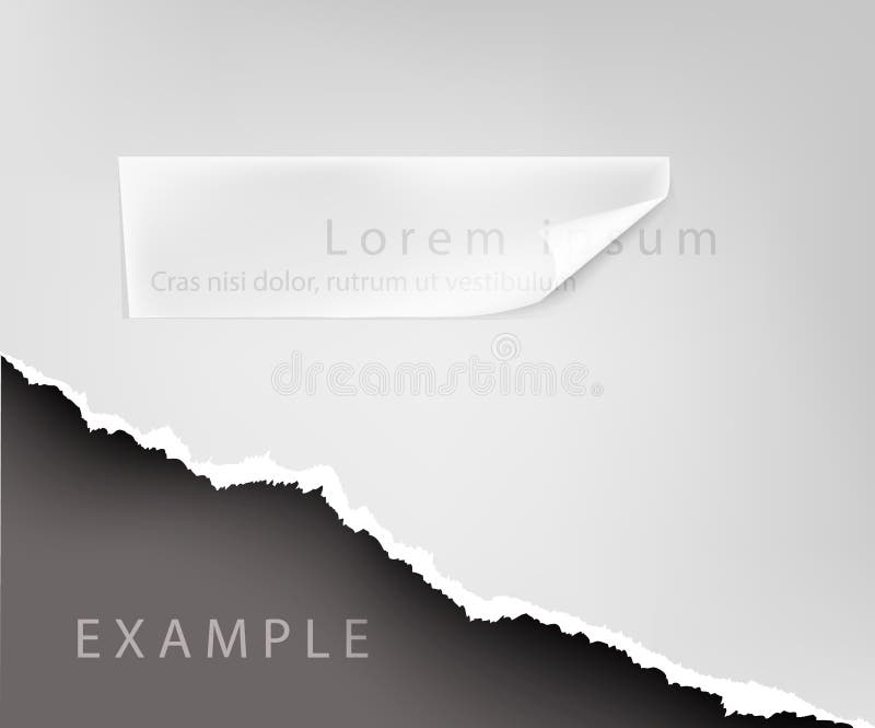 Torn Paper. Hole in the Notebook Sheet I Stock Vector - Illustration of ...