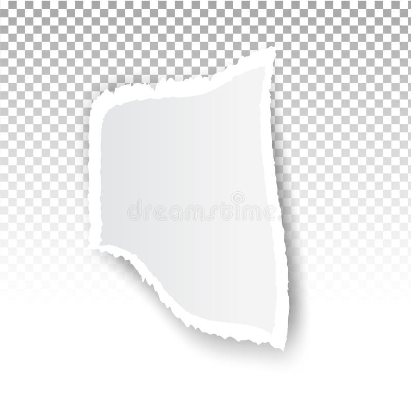 Torn Paper Holes. Hole in the Sheet of Paper on a Transparent ...