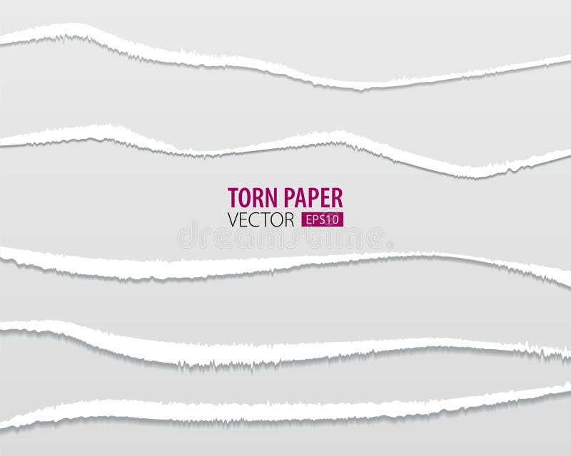 Torn Paper Holes. Hole in the Sheet of Paper on a Transparent ...