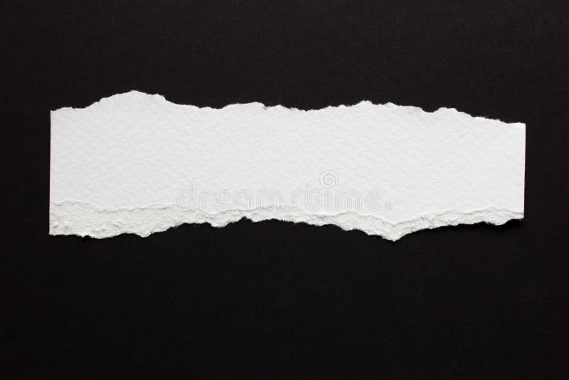 Torn Paper Isolated on Black Stock Image - Image of cardboard, frame ...