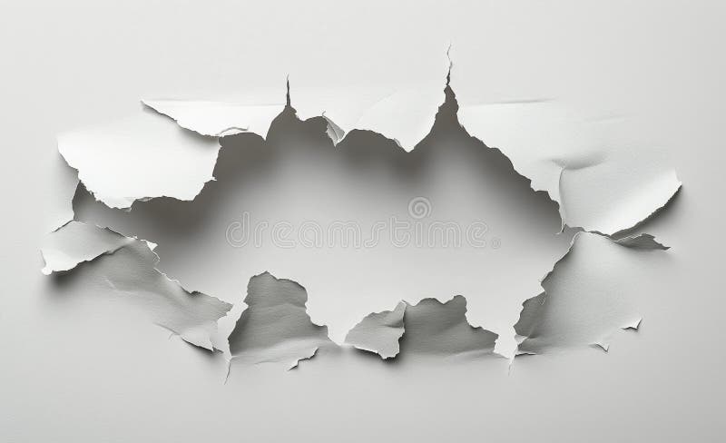 Torn Paper with Jagged Edges Revealing White Background in a Unique ...