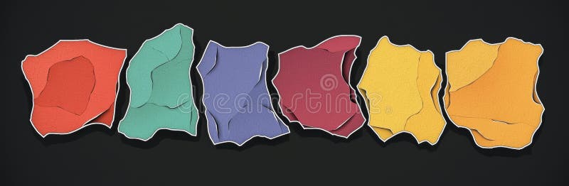 Torn Paper with Jagged Edges and Textures. Ripped Cutots for Collage ...