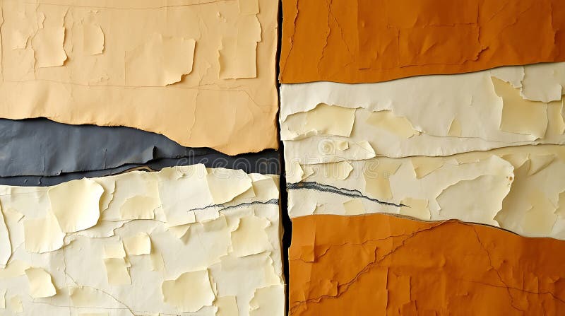 Torn Paper Layers in Warm Earth Tones Highlighting Texture and Form ...