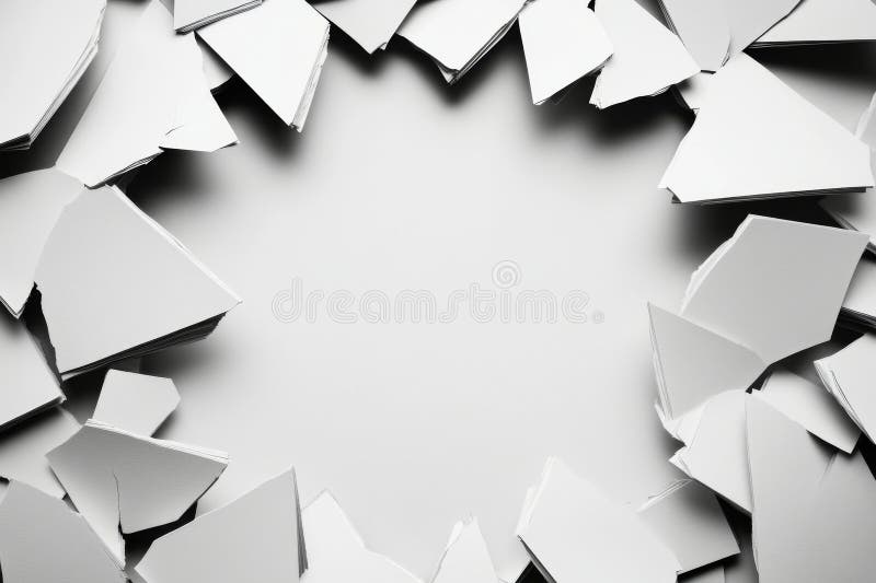Torn Paper with a Neutral Hue and Irregular, Rough Edges Stock Photo ...