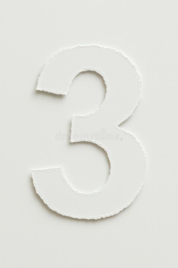 Torn Paper number 3 stock illustration. Illustration of undefined ...