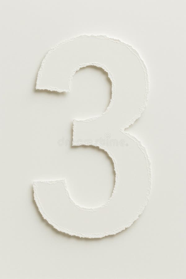 Torn Paper number 3 stock illustration. Illustration of nine - 372940665