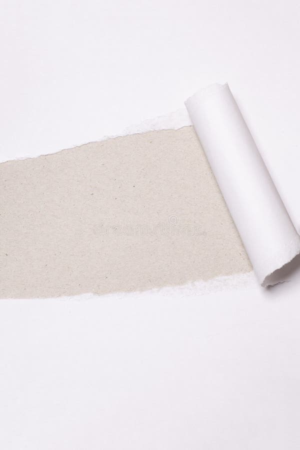 Torn Paper with Opening Showing Cardboard Paper Background Stock Photo ...