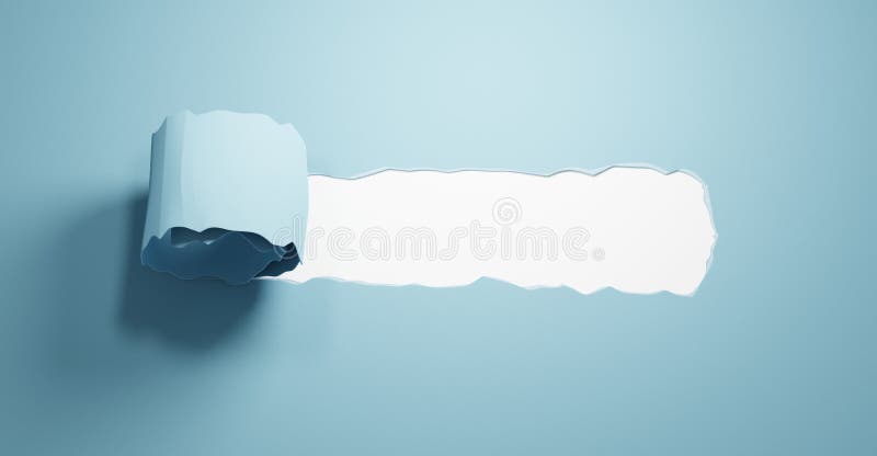 Torn Paper with Opening Showing White Background Stock Illustration ...