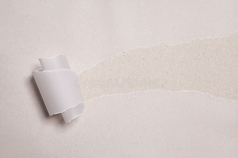 Torn Paper with Opening Showing White Background. Stock Photo - Image ...