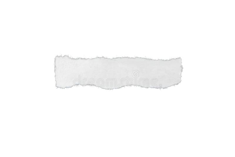 Torn Paper Piece Isolated on White Background Stock Image - Image of ...