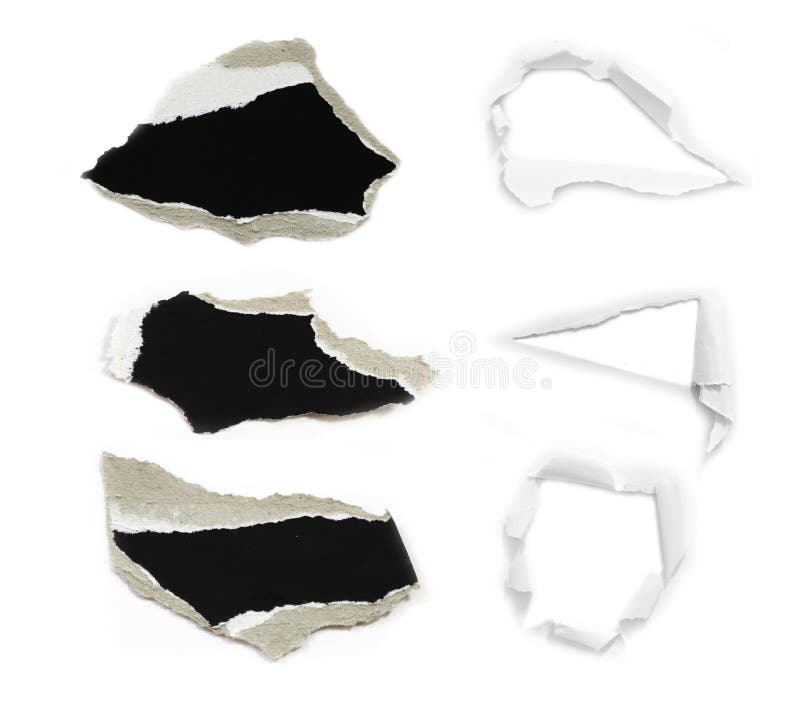 Torn Paper , Piece of Torn Paper. Stock Image - Image of card, gray ...