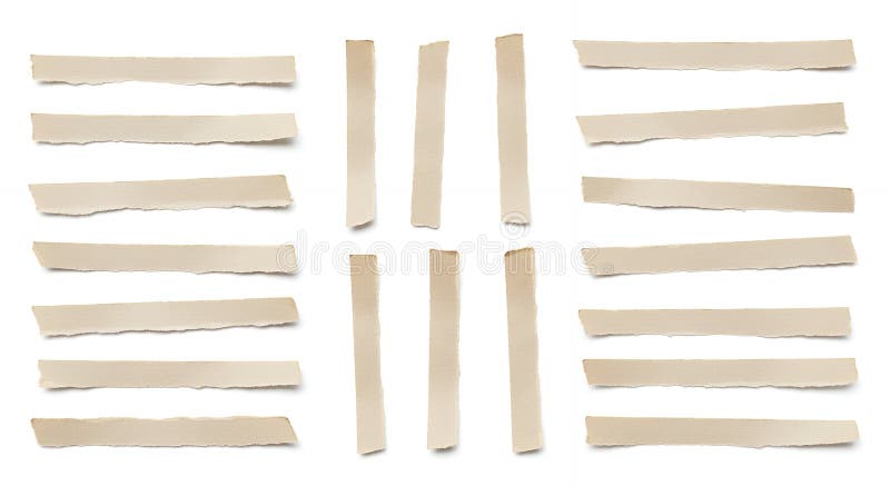 Torn Paper Pieces Beige Textures, Ripped Edges, and Isolated Strips for ...