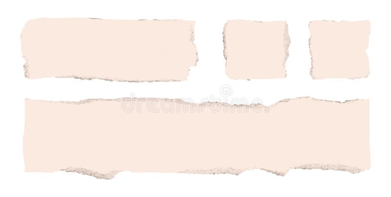 Torn Paper Pieces Vector Elements Isolated Stock Vector - Illustration ...