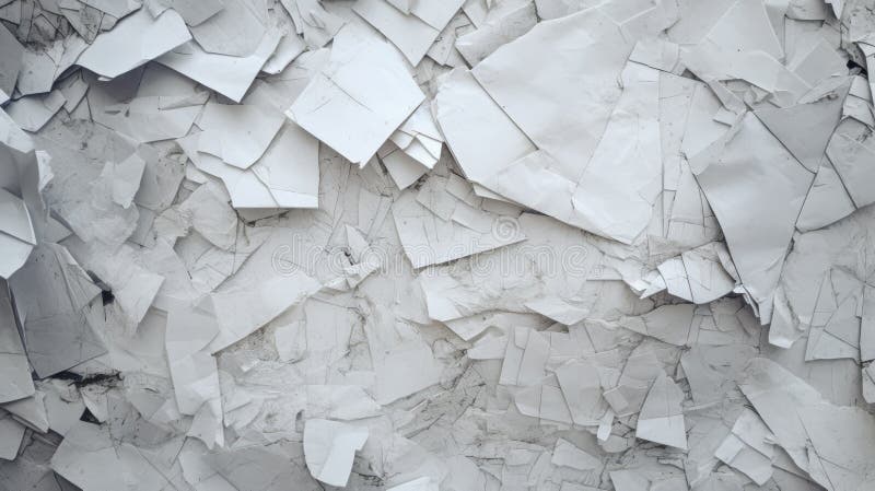 Torn Paper Poster on Paint Wall, Many Different Sticker Scraps. Neural ...