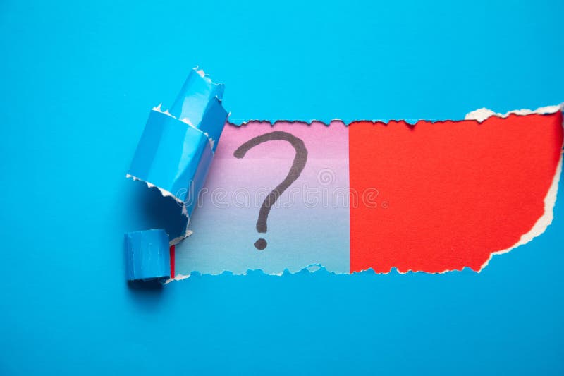 Torn Paper with a Question Mark Stock Illustration - Illustration of ...