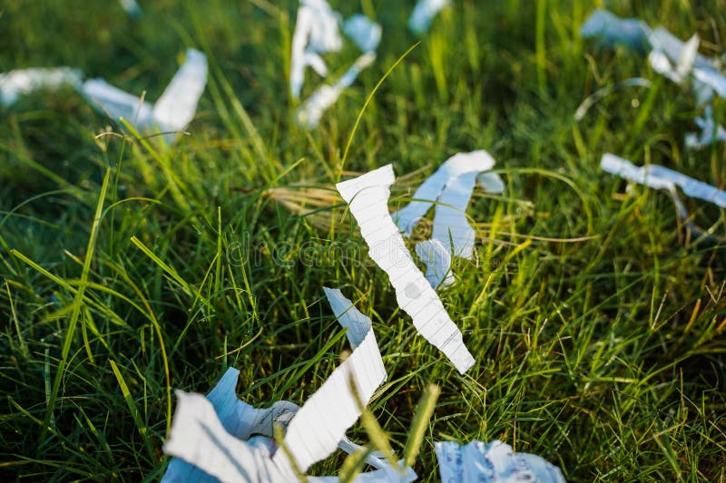 Torn Paper Resulting from the Explosion of Homemade Firecrackers Stock ...