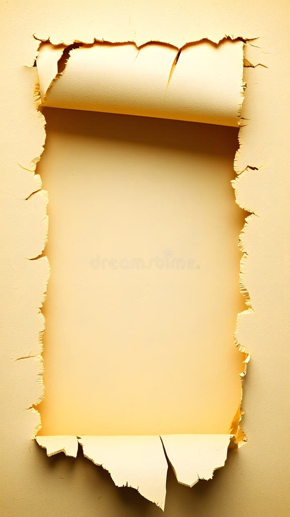 Torn Paper Revealing a Blank Space Stock Illustration - Illustration of ...