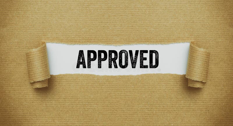 Approved stock photo. Image of torn, approval, assurance - 299968950