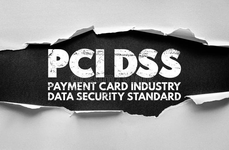 Torn Paper Reveals the Bold Acronym PCI DSS with the Text Payment Card Industry Data Security ...