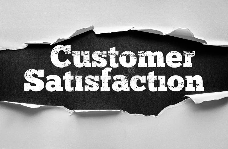 Torn Paper Reveals the Bold Words Customer Satisfaction in Distressed ...