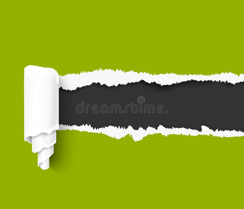Torn paper with a roll stock vector. Illustration of grunge - 68700982