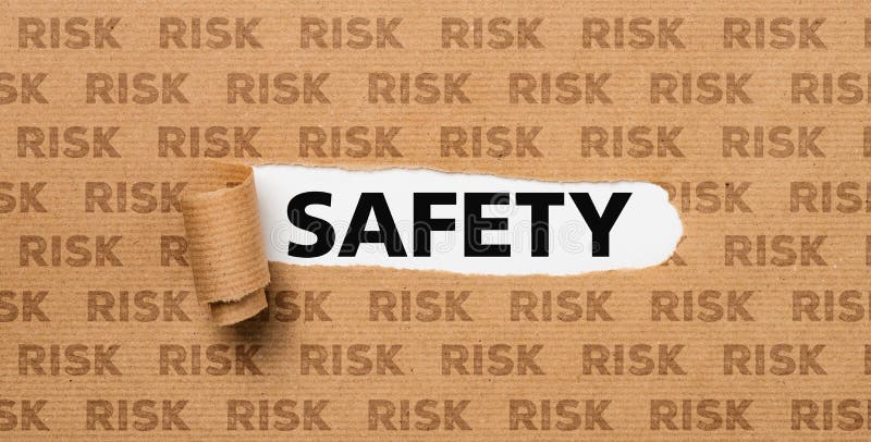 Torn Paper - Safety or Risk Stock Photo - Image of conceptual ...