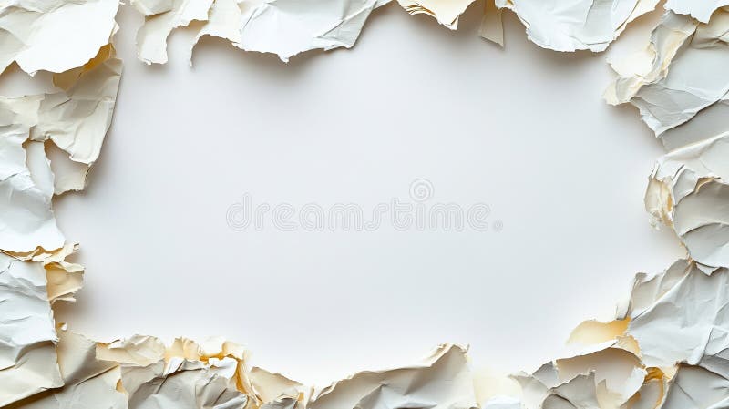 Torn Paper Sheets that Open from the Center for a Screen Transition ...