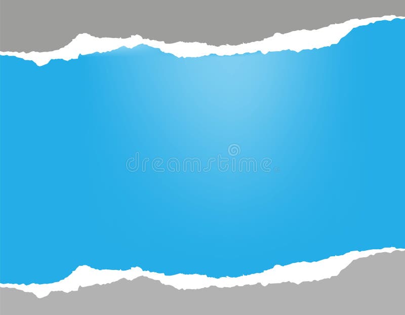 Vector Blue Sky Through The Torn Paper Stock Vector - Illustration of ...