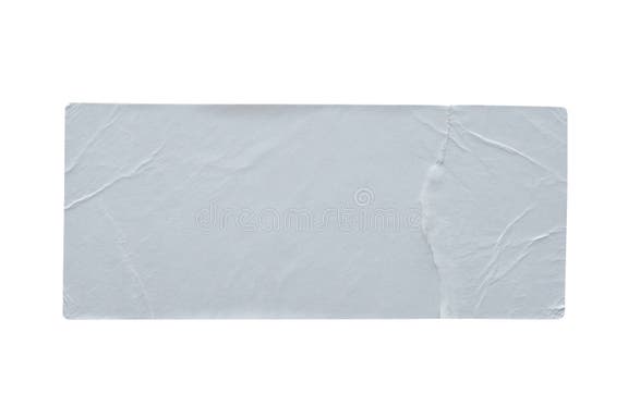 Torn Paper Sticker Label Isolated on White Stock Image - Image of ...