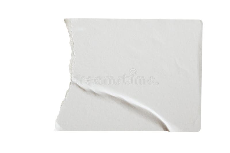 Torn Paper Sticker Label Isolated on White Stock Photo - Image of ...
