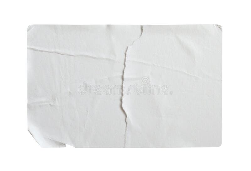 Torn Paper Sticker Label Isolated on White Background Stock Image ...