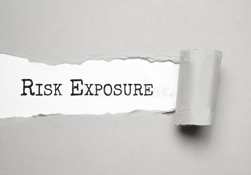 Torn Paper Strip on Yellow Background with Text Risk Exposure, Risk ...