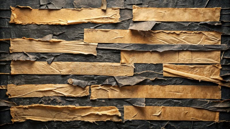 Torn Paper Strips on Dark Surface Abstract Grunge Background Texture ...