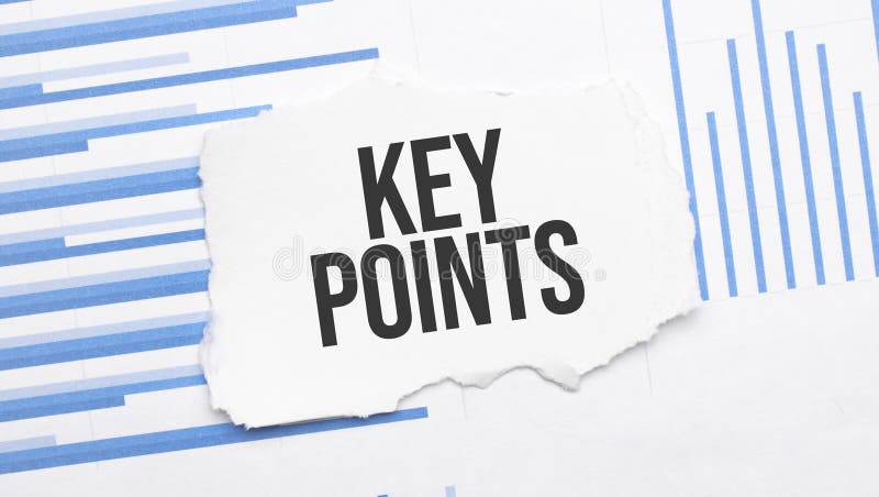 Torn Paper with Text KEY POINTS on Bar Graph Report Stock Photo - Image ...