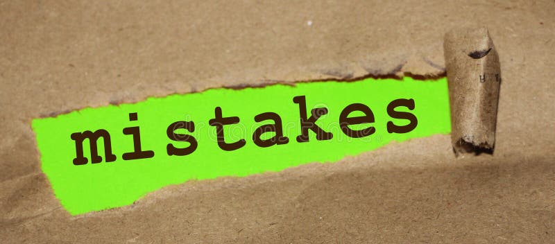 Torn Paper with Text MISTAKES, Business Concept Stock Photo - Image of ...