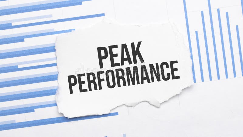 Torn Paper with Text PEAK PERFORMANCE. on Bar Graph Report Stock Photo ...