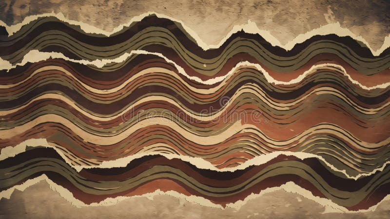 Torn Paper Texture with Abstract Wave Pattern, High Quality Image Stock ...